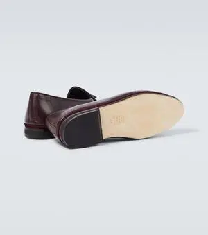 Rubinacci Marphy Leather Loafers - Burgundy