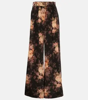 Zimmermann Illustration Floral Wide-leg Pants