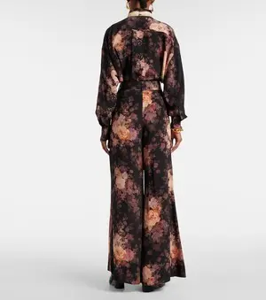 Zimmermann Illustration Floral Wide-leg Pants