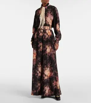 Zimmermann Illustration Floral Wide-leg Pants