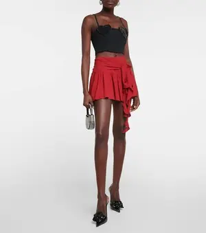 Blumarine Crystal-embellished Cropped Top