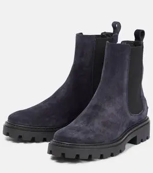 TOD'S Suede Chelsea Boots - Blue