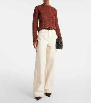 Max Mara Onde Cable-knit Sweater