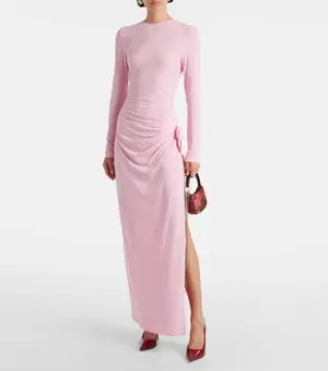 Magda Butrym Floral-applique Jersey Gown