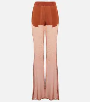 NENSI DOJAKA Mid-rise Wide-leg Pants - Brown