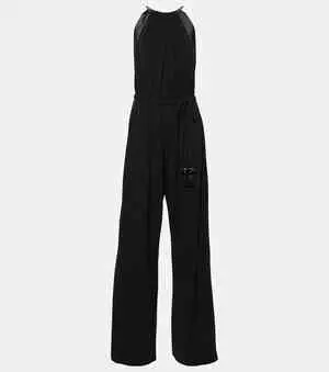 Max Mara Ubi Silk-trimmed Jersey Jumpsuit