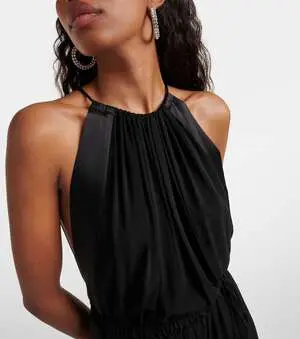 Max Mara Ubi Silk-trimmed Jersey Jumpsuit