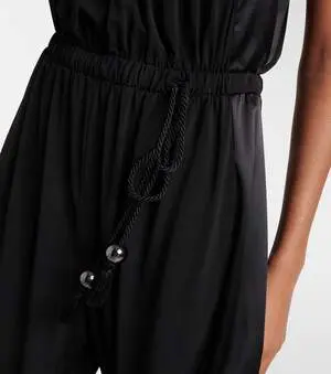 Max Mara Ubi Silk-trimmed Jersey Jumpsuit