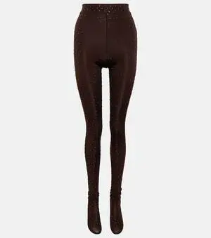 Alex Perry Rane Embellished Jersey Tights