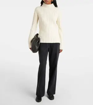 Proenza Schouler Haven Ribbed Knit Wool-blend Sweater - White