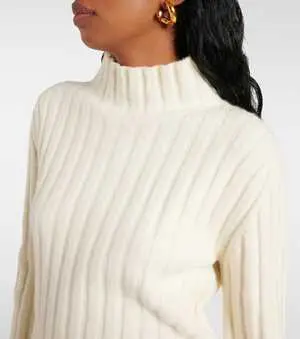Proenza Schouler Haven Ribbed Knit Wool-blend Sweater - White