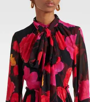Erdem Floral Pleated Gown