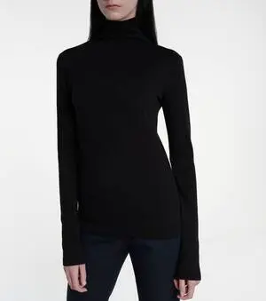 Vince Essential Cotton Turtleneck Top