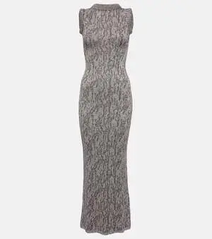 Acne Studios Sequined Jacquard Maxi Dress