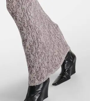 Acne Studios Sequined Jacquard Maxi Dress