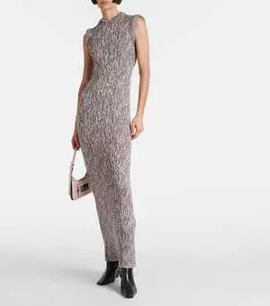Acne Studios Sequined Jacquard Maxi Dress