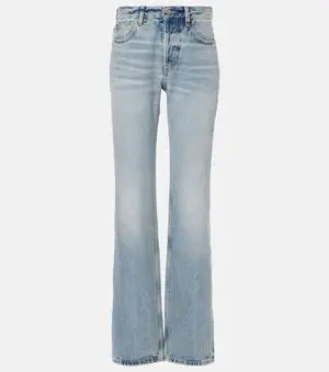 Saint Laurent Nico High-rise Straight Jeans In Sicily