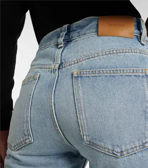 Saint Laurent Nico High-rise Straight Jeans In Sicily