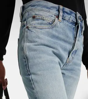 Saint Laurent Nico High-rise Straight Jeans In Sicily