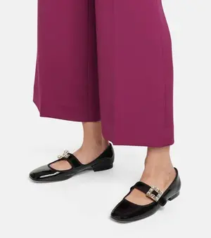 ROGER VIVIER Tres Vivier Babies Patent Leather Ballet Flats