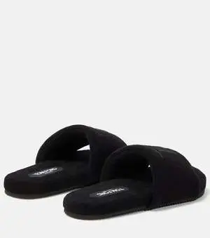 TOM FORD Harrison Embroidered Slides