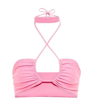 Magda Butrym Halterneck Bikini Top - Pink