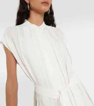 JOSEPH Davidge Pleated Midi Dress - White