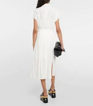 JOSEPH Davidge Pleated Midi Dress - White