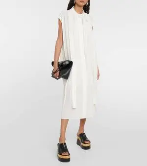 JOSEPH Davidge Pleated Midi Dress - White