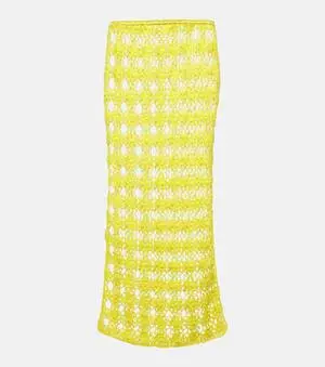 Anna Kosturova Bella Crochet Maxi Skirt - Yellow