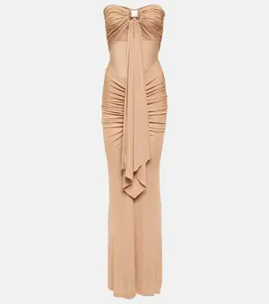 Christopher Esber Bezel Quartz Sash Maxi Dress