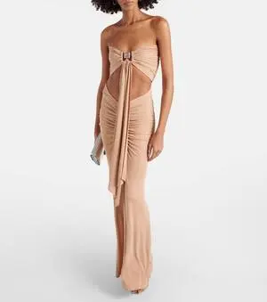 Christopher Esber Bezel Quartz Sash Maxi Dress