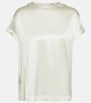 Brunello Cucinelli Silk-blend T-shirt
