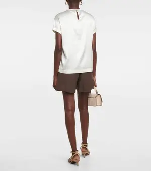 Brunello Cucinelli Silk-blend T-shirt