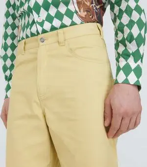 BODE Brook Wide-leg Canvas Pants - Green
