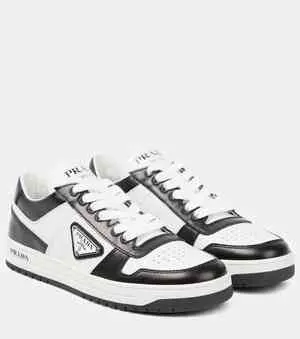 Prada Logo Leather Sneakers