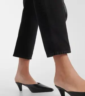 TOTEME Mid-rise Cropped Jeans - Black