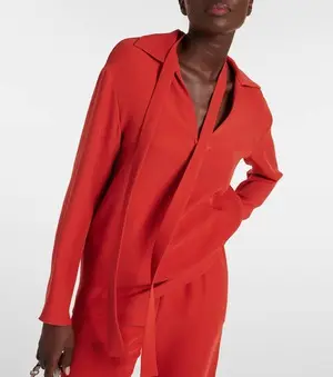 Valentino Garavani Tie-neck Silk Blouse