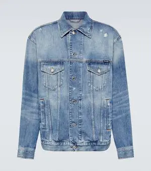 Dolce & Gabbana Distressed Denim Jacket - Blue