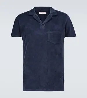 Orlebar Brown Terry Toweling Cotton Polo Shirt - Blue