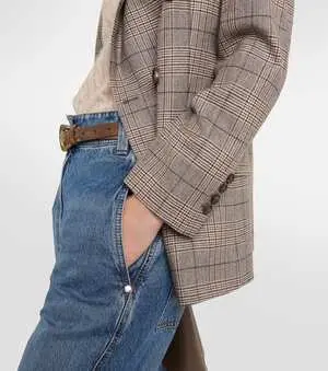 Brunello Cucinelli Checked Wool-blend Blazer