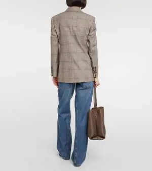 Brunello Cucinelli Checked Wool-blend Blazer