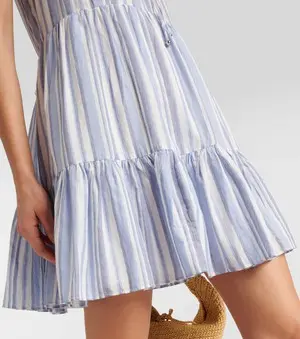 Veronica Beard Striped Cotton Mini Dress