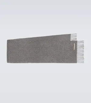 Acne Studios Fringed Wool Scarf - Grey