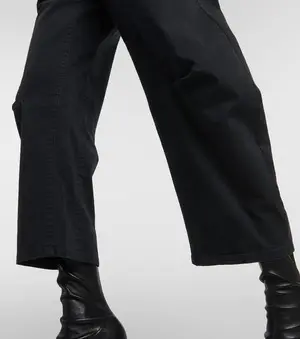 NILI LOTAN Shon Cotton Twill Trousers - Black
