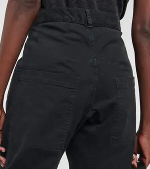 NILI LOTAN Shon Cotton Twill Trousers - Black