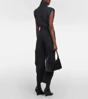 NILI LOTAN Shon Cotton Twill Trousers - Black