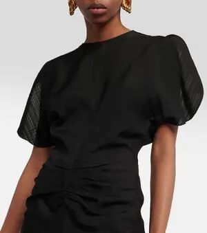 Victoria Beckham Crepe Midi Dress - Black