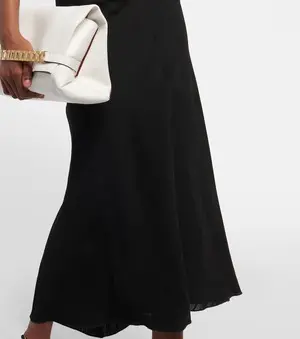Victoria Beckham Crepe Midi Dress - Black