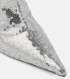 Alexandre Vauthier Sequined Ankle Boots - Silver